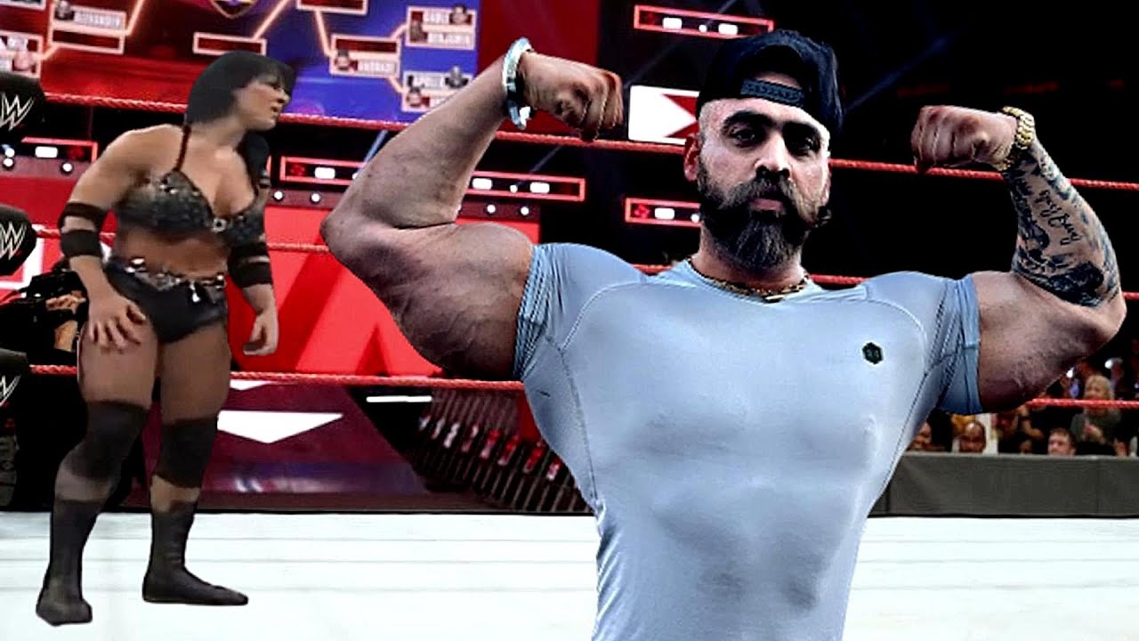 Chyna vs Synthol Man Manrose Dhillon - Wrestling Match - YouTube