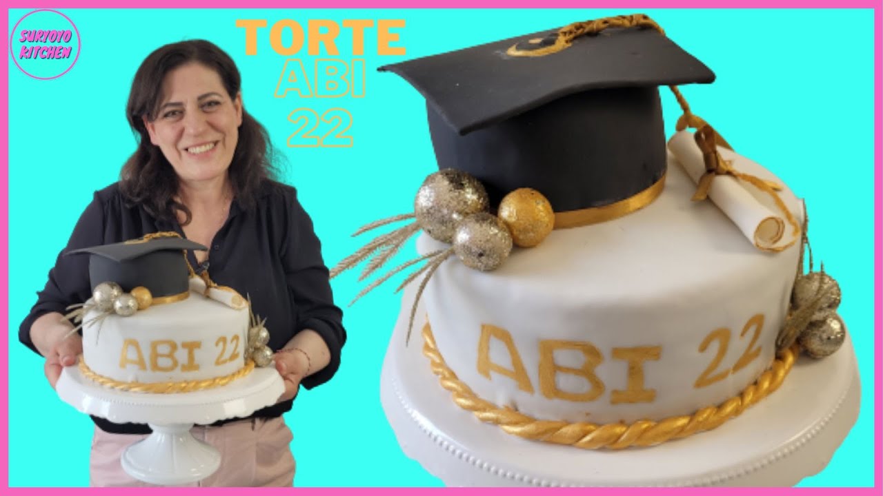 Abi-Torte 2022 | Leckere Sahnetorte für die Abiturfeier - YouTube