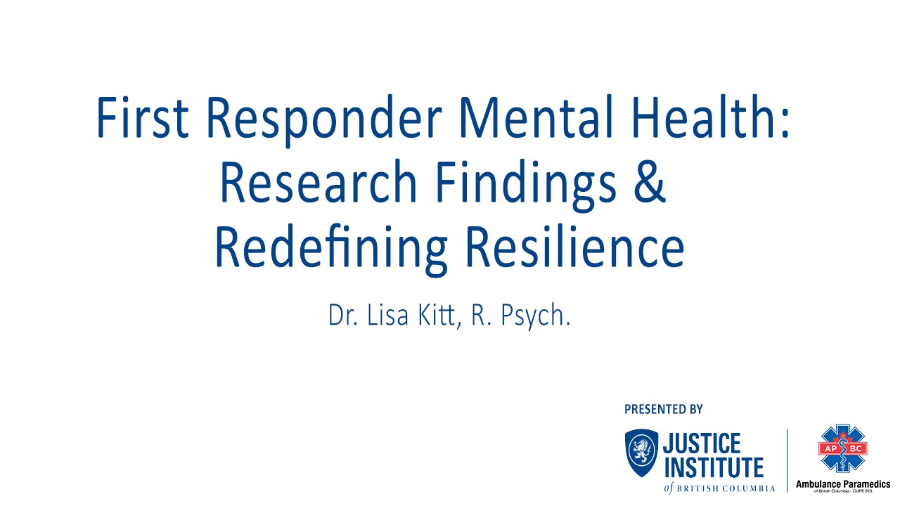 First Responder Mental Health: Research Findings & Redefining ...