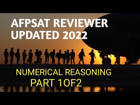 AFPSAT REVIEWER(Numerical Reasoning) - YouTube