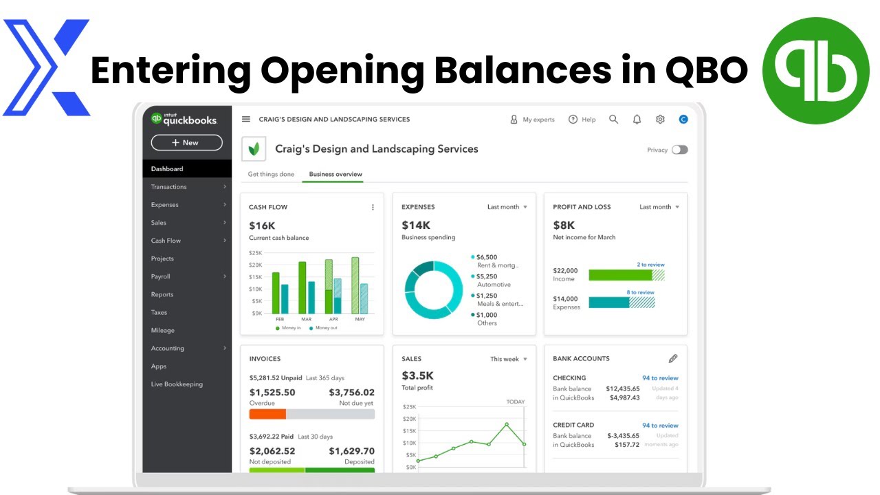 How to Enter Opening Balances in QuickBooks Online 2024 - YouTube