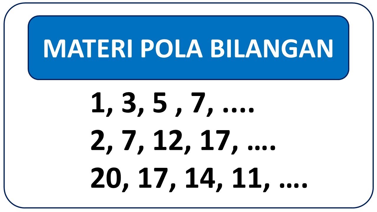 Kelas 4 SD Bab Pola Bilangan YouTube Kelas 4 SD Bab Pola Bilangan YouTube