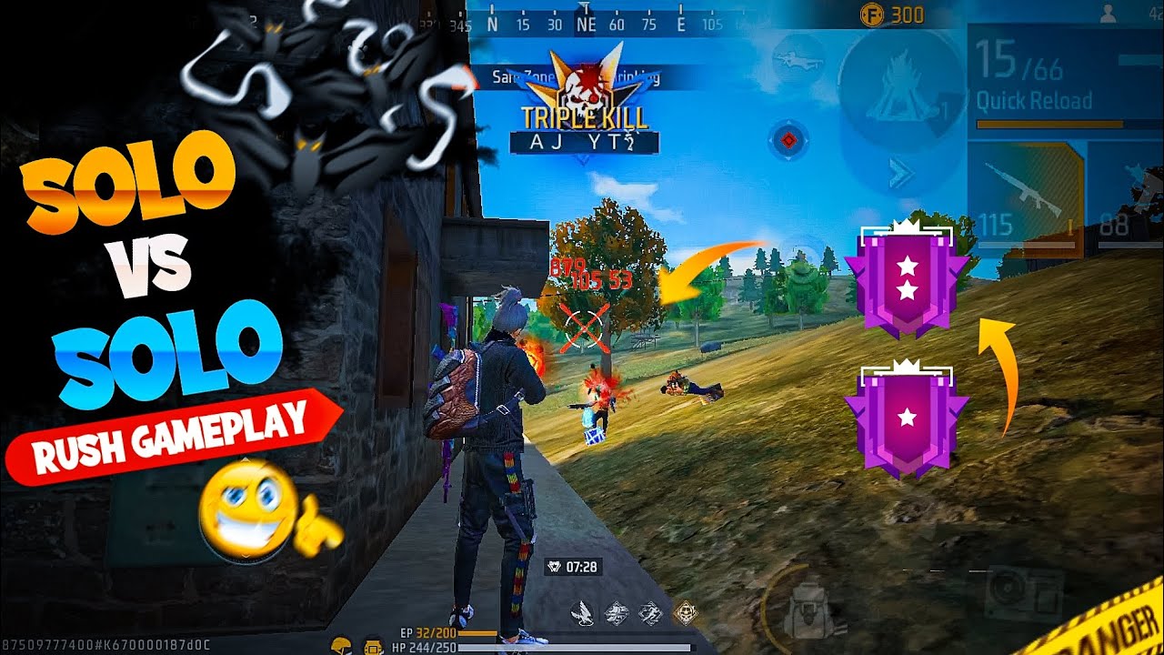 Solo -Vs- Solo Br Ranked Game 👊 Full Rush Gameplay 😲 in solo Br Ranked ...