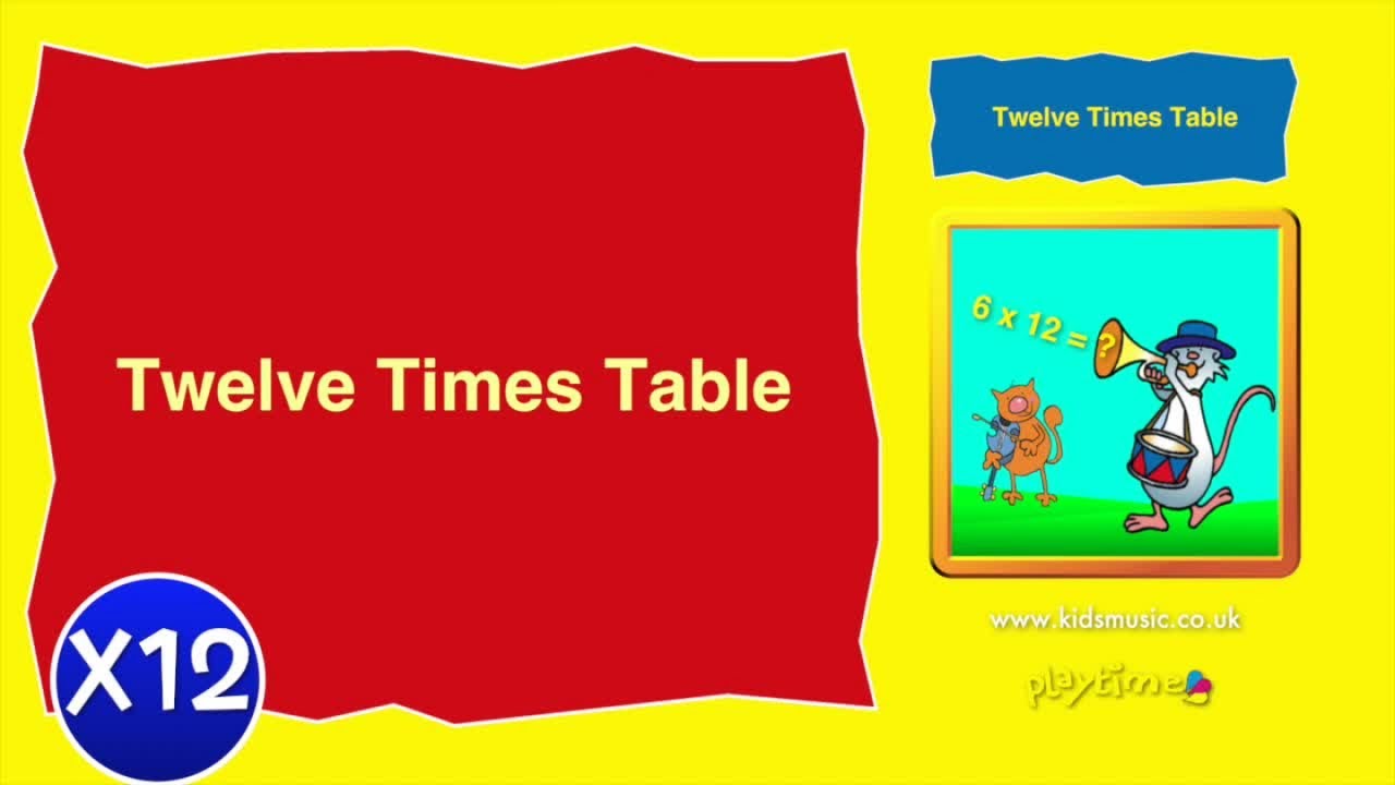 Kidzone - Twelve Times Table - YouTube