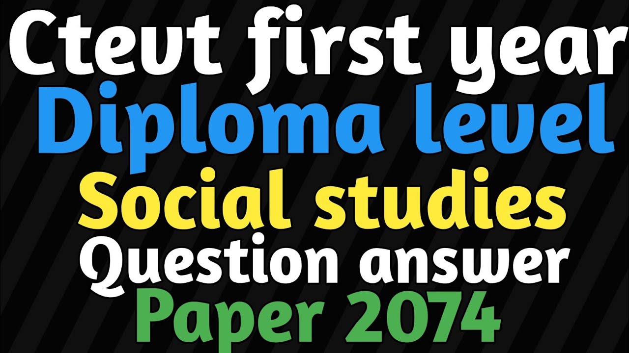 Ctevt First Year Social Studies Question Answer In Nepali Language ctevt-first-year-social-studies-question-answer-in-nepali-language