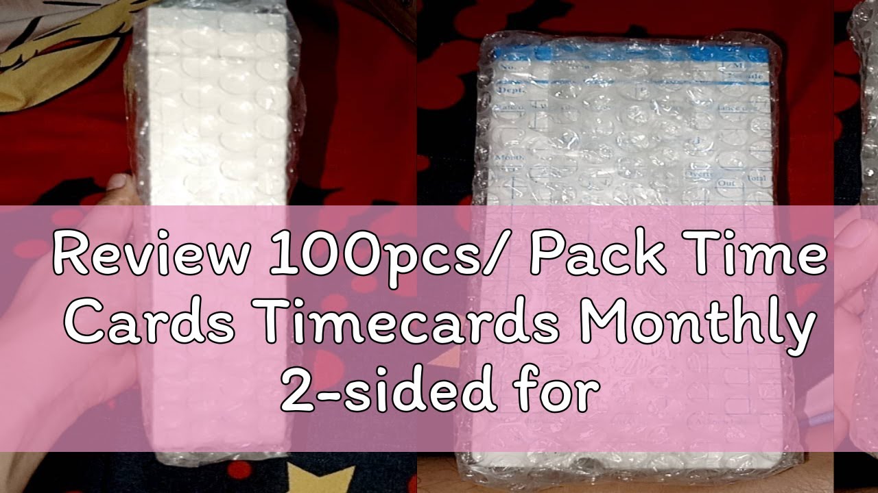 Review 100pcs/ Pack Time Cards Timecards Monthly 2-sided for Employee ...
