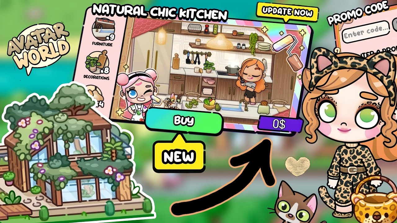 NATURAL CHIC KITCHEN UPDATE NOW ! PROMO CODE ♡ Avatar world - YouTube