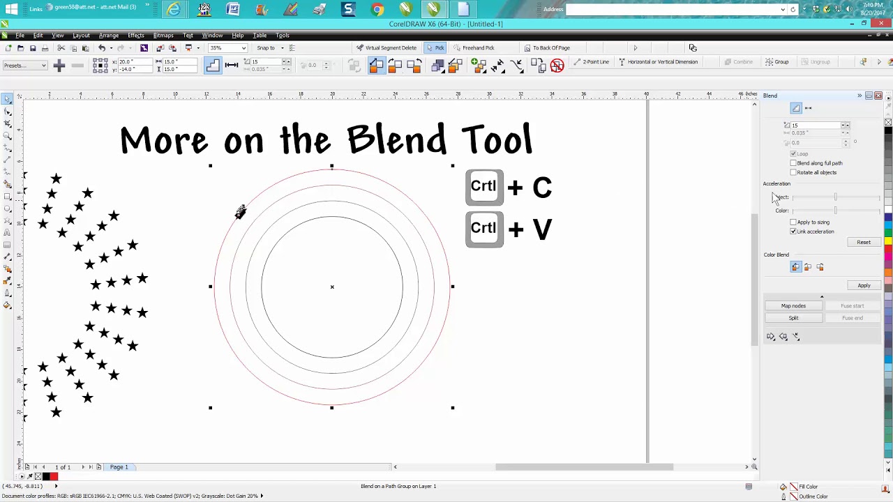 Corel Draw Tips & Tricks Blend Tool more info - YouTube