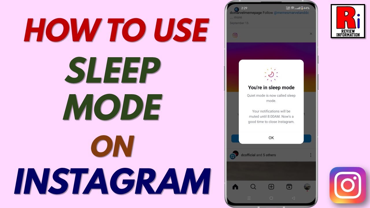 How to Use Sleep Mode on Instagram - YouTube