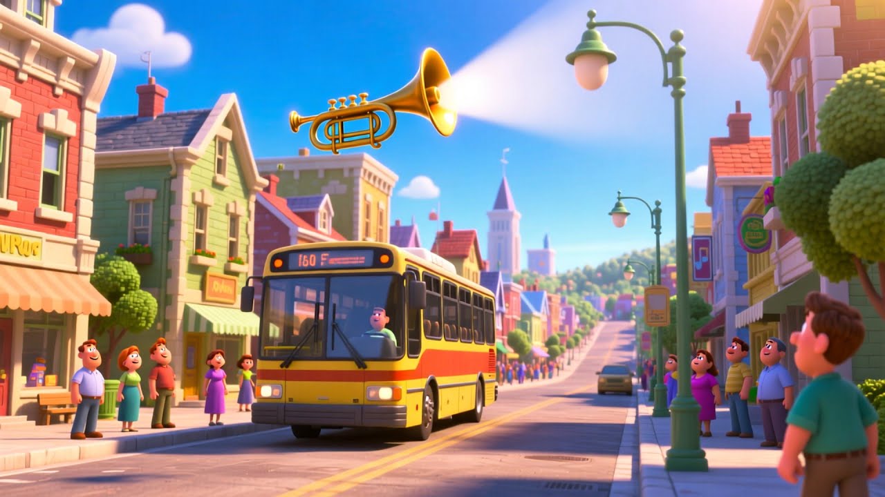 Horn on the Bus 📯🚌 | Kids Nursery Rhyme & Learning | Fun Educational ...
