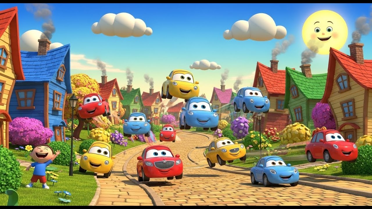 Counting Cars Zooming Fast | Fun Learning Songs and Nursery Rhymes for ...