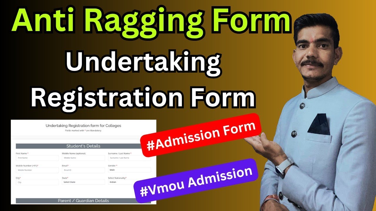Vmou Admission 2025 Undertaking Registration Form #Undertaking Form # ...