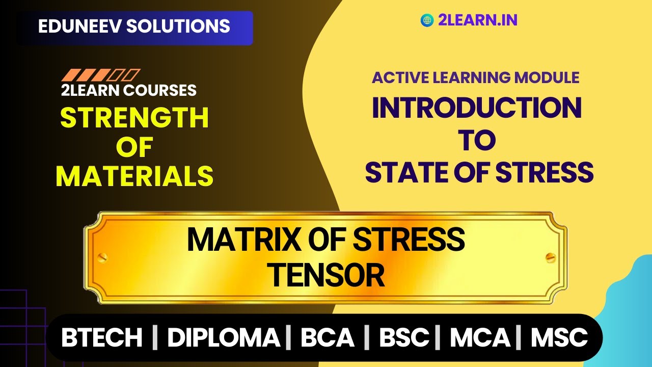 Introduction to State of Stress | Matrix of Stress Tensor - YouTube