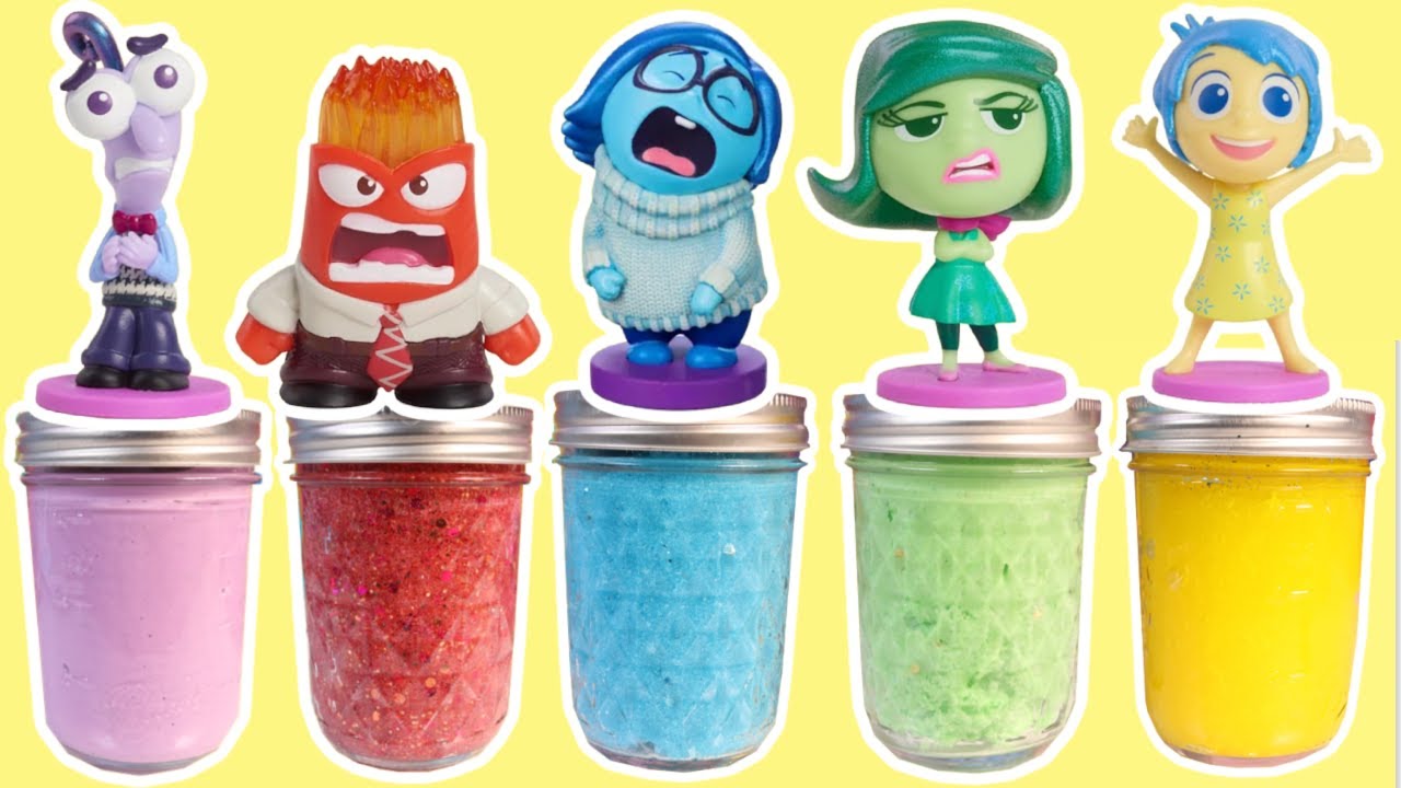 Inside Out 2 Emotions Joy, Sadness, Disgust, Fear and Anger Slime 5 ...