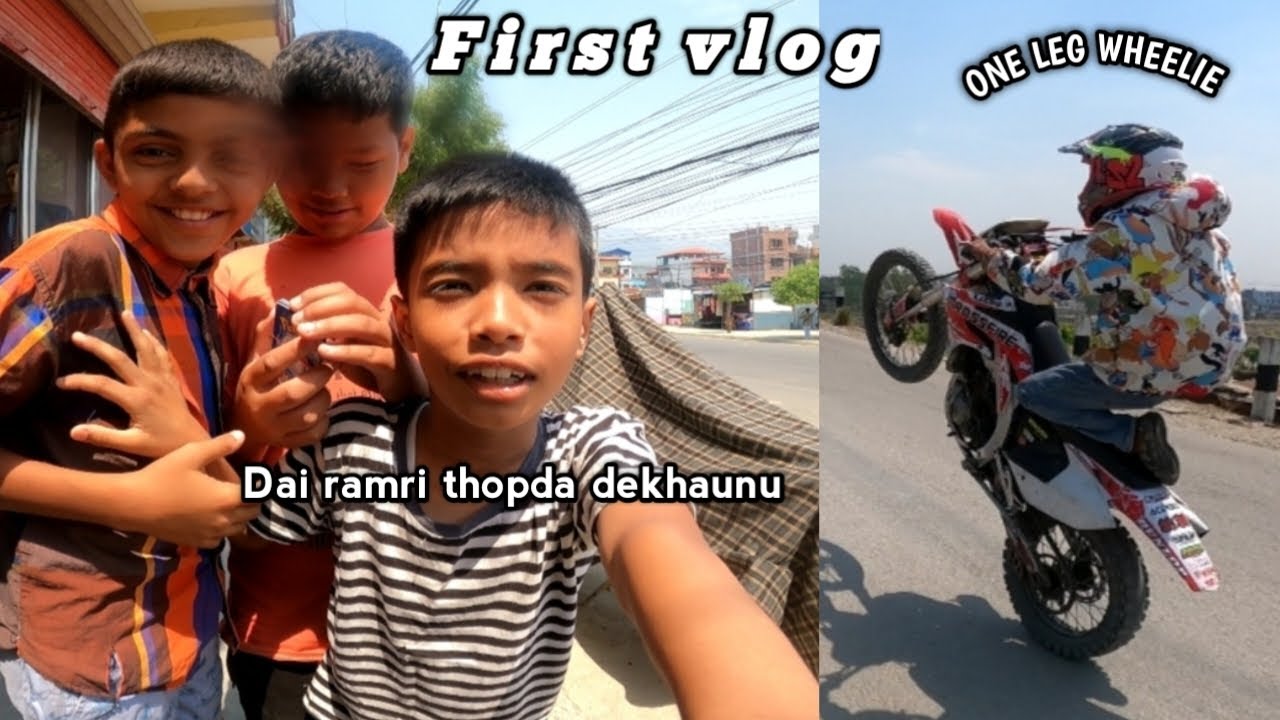First Vlogs || Homies Dirt Nepal || One leg wheelie - YouTube