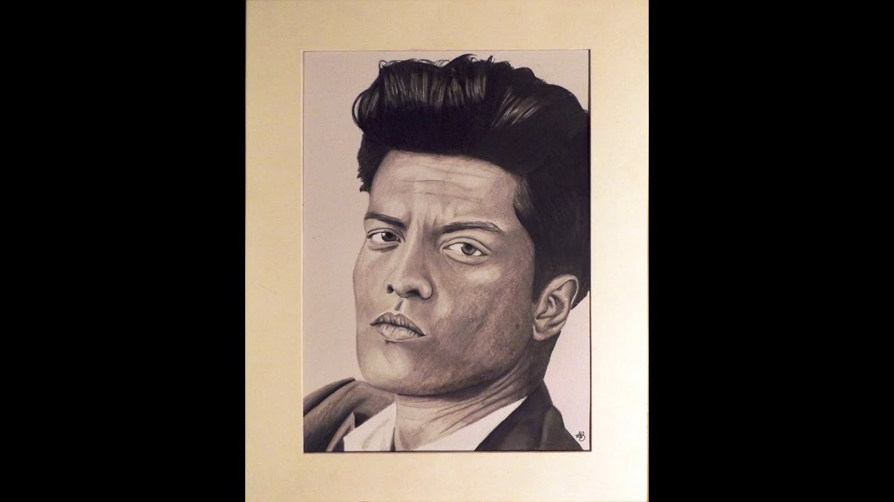 Bruno Mars Speed Drawing and Facts (Mark Ronson - Uptown Funk ft Bruno ...