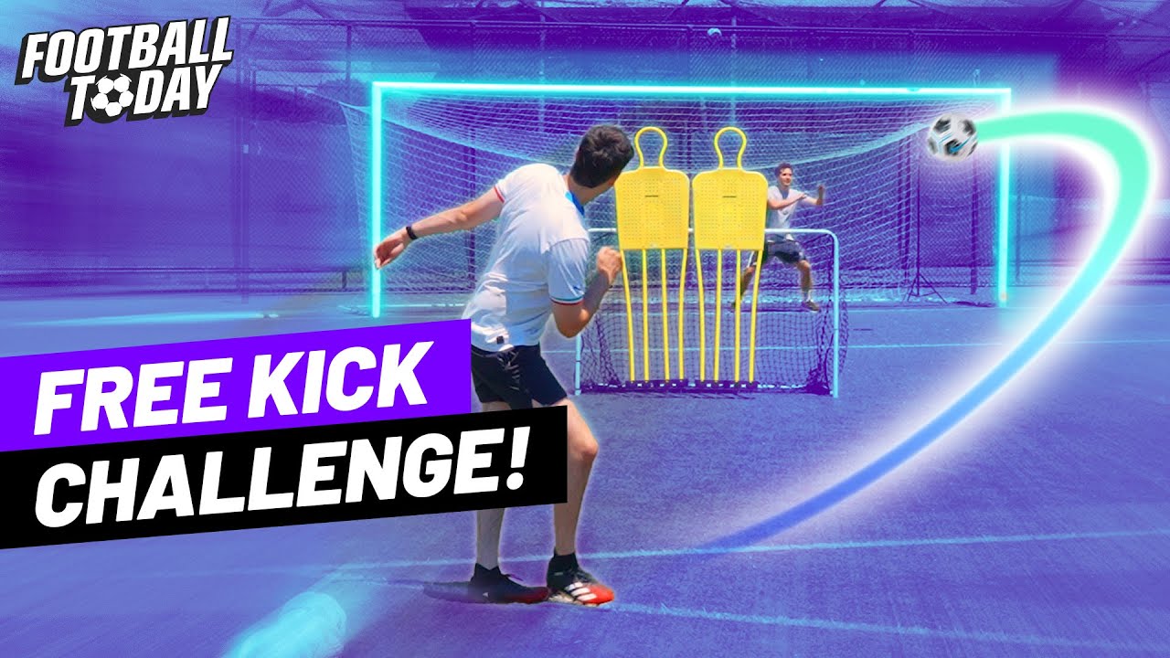FREE KICK + 100 KEEPIE-UP CHALLENGE! - YouTube
