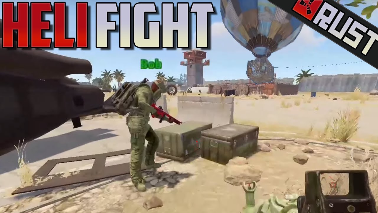 Taking HELI Loot w/ Balloon! - Rust - YouTube