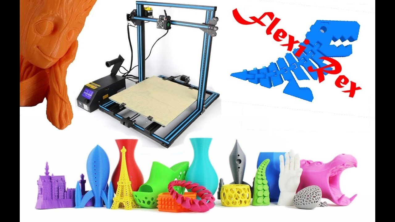 Creality CR-10 - Dino Flex - YouTube
