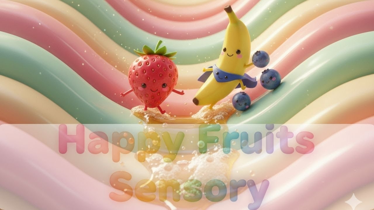 Happy Fruits Play | Cute Baby Animation & Learning Song for Kids 🌧️🍉 ...