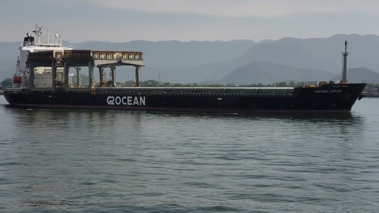 GENERAL CARGO SHIP - open hatch gantry crane vessel - YouTube