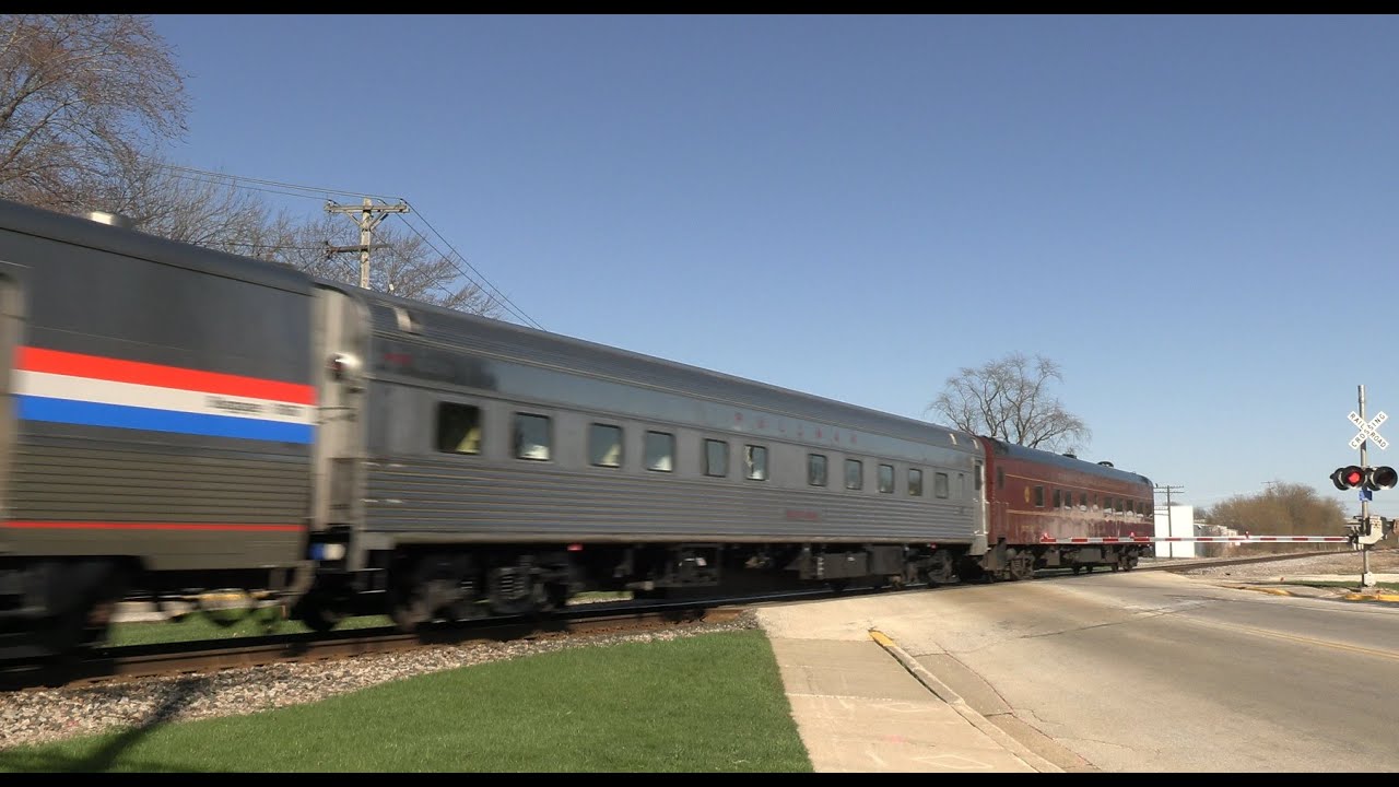 Amtrak 7 with Private and FRA Coaches - YouTube