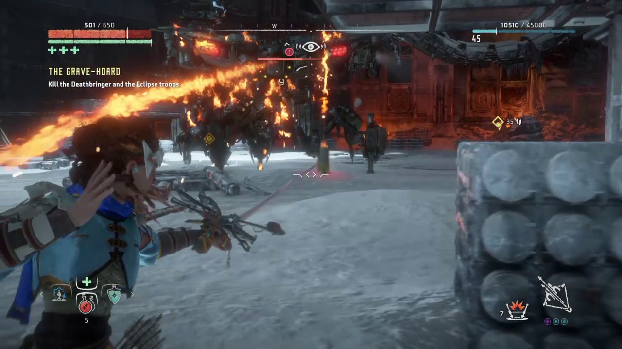 Horizon Zero Dawn: killing the second deathbringer - YouTube