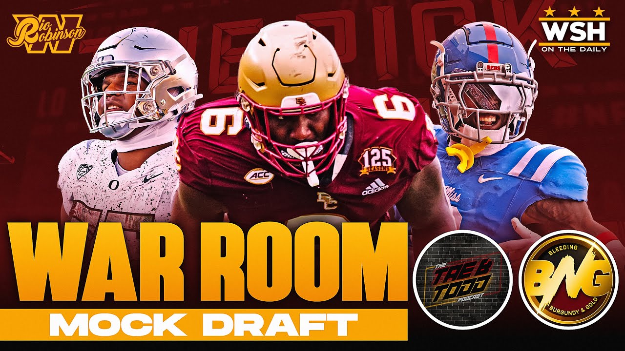 Washington Commanders WAR ROOM 7 Round MOCK DRAFT @StunnaShowtime ...