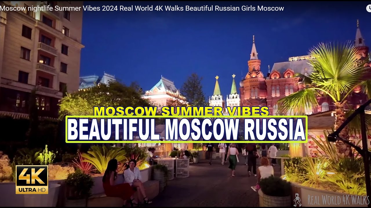 🔥Nightlife Beautiful Girls 2025 🔥 Fantastic atmosphere in Moscow, 4K ...