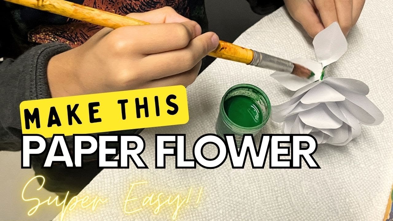 DIY Paper Flower | simple paper rose - EASY Tutorial - YouTube