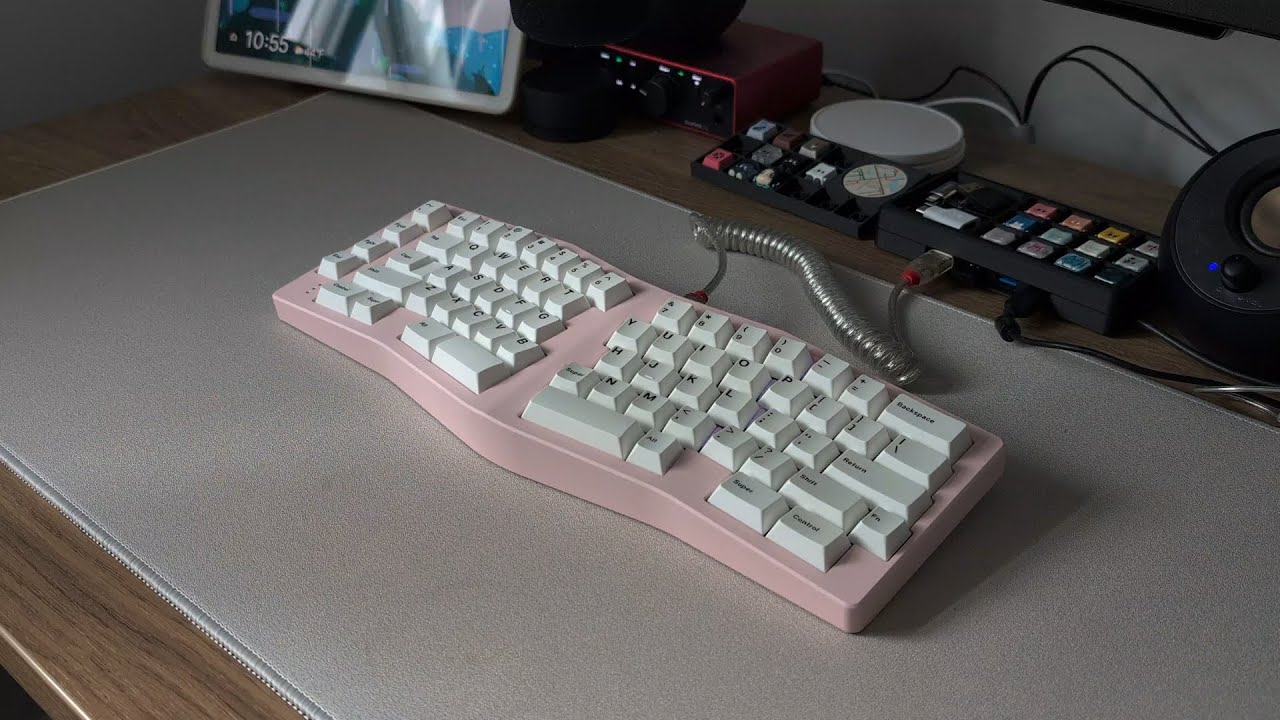 Neo Ergo Keyboard Typing Sounds - HMX Purple Dawn on POM - YouTube