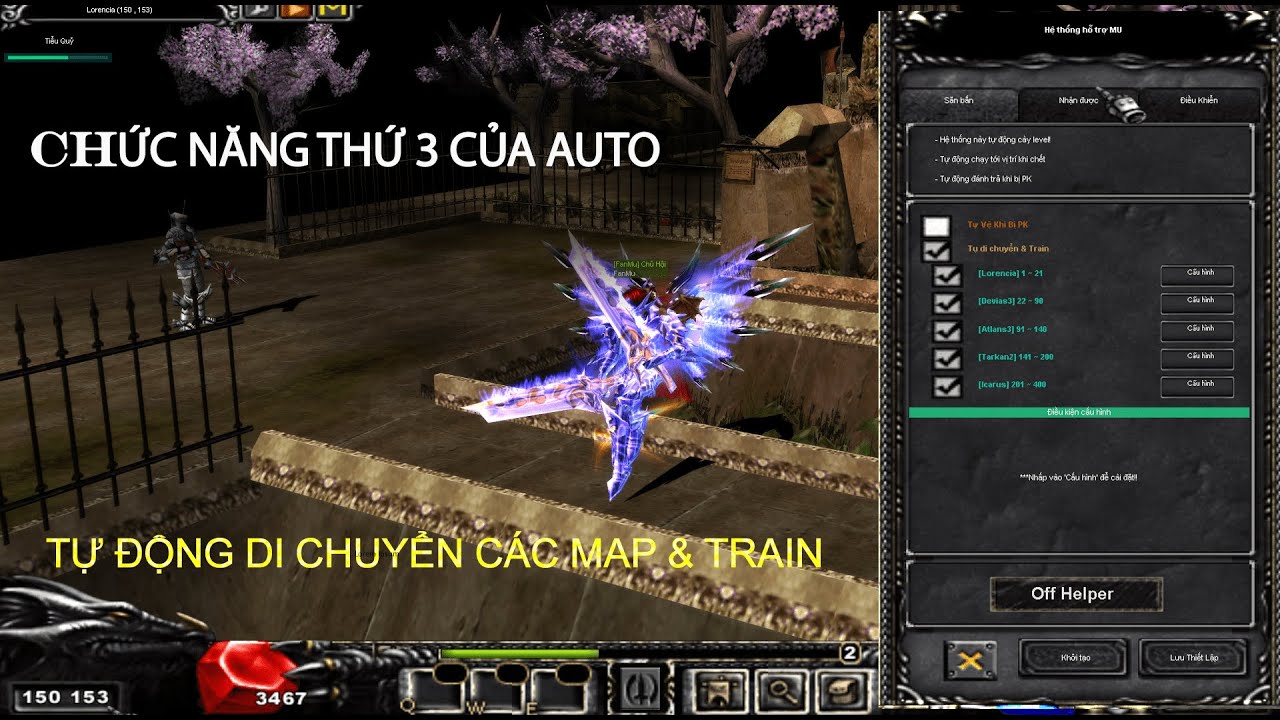 MUONLINE | AUTO TRAIN | TỰ ĐỘNG DI CHUYỂN CÁC MAP & TRAIN - YouTube