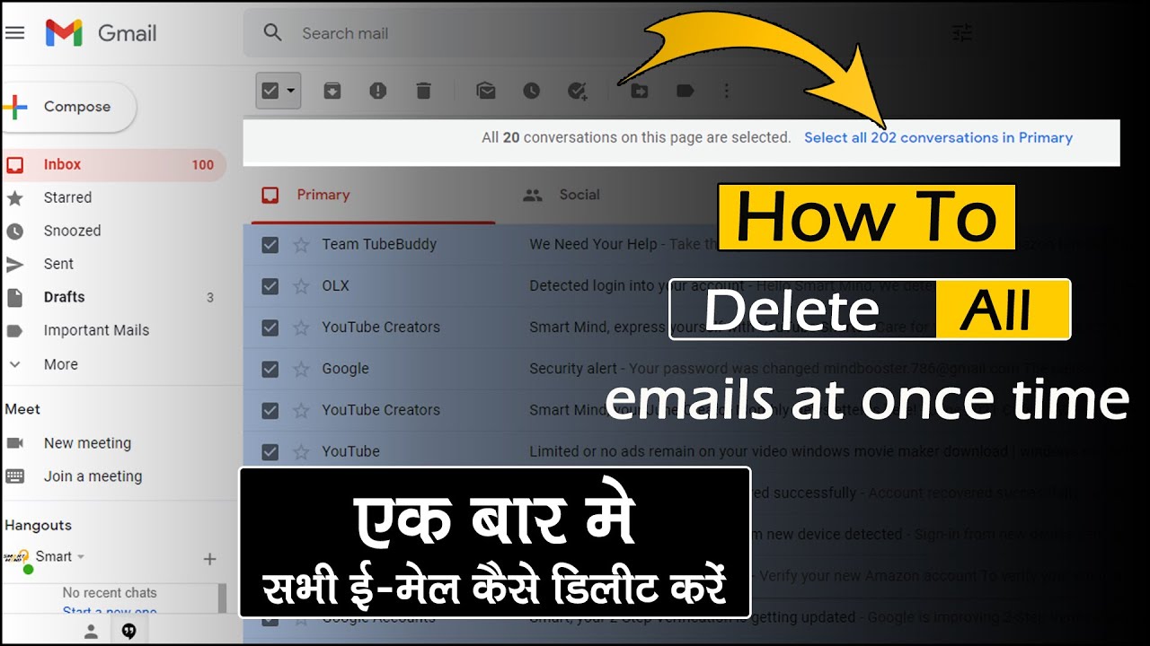 How To Bulk Delete Emails In Gmail Clear All Mails In Gmail Delete All The Mails In Gmail How To Bulk Delete Emails In Gmail Clear All Mails In Gmail Delete All The Mails In Gmail