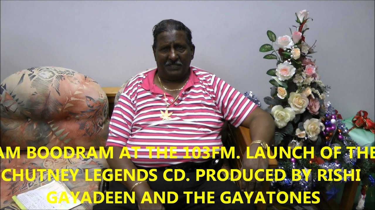 SAM BOODRAM AT THE 103FM. LAUNCH OF THE CHUTNEY LEGENDS CD. BY RISHI ...