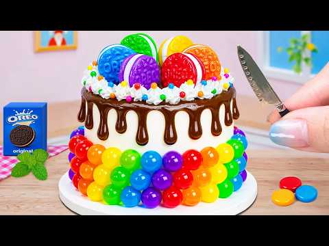 Dreamy Rainbow Chocolate Cake 🎂 Satisfying Mini Cake Compilation 🌈Anna Mini Cooking
