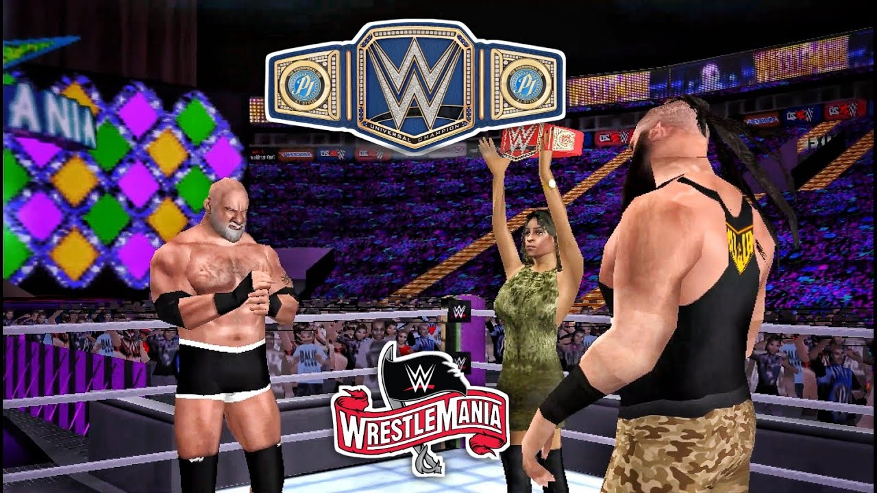 Goldberg vs Braun Strowman for the Universal Championship at ...