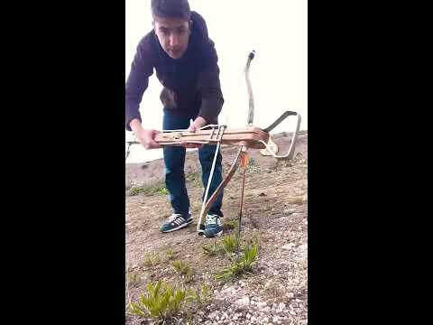 175 lbs Arbalet Denemesi, 1.2mm Demir Plakaya (Traditional Crossbow)
