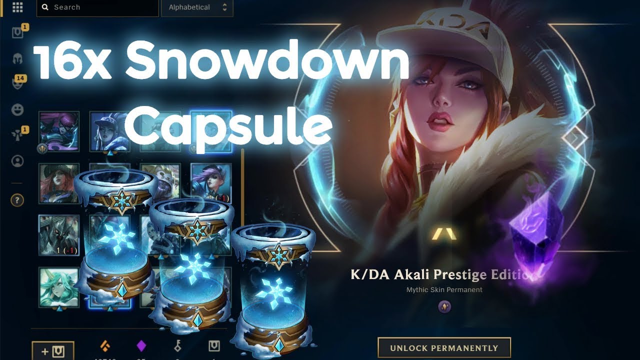 16x Snowdown 2018 Capsule Opening - League of Legends - YouTube