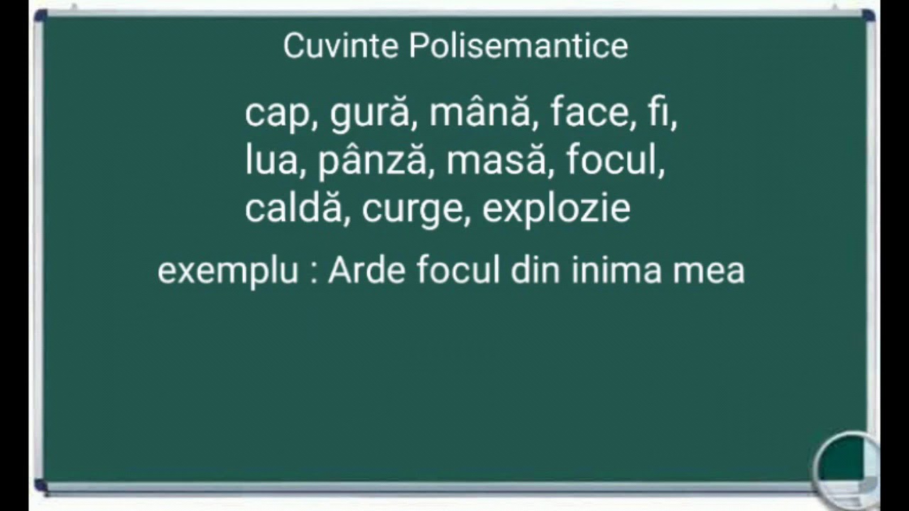 Cuvinte Polisemantice , exemple exercitii gramatica romana - YouTube