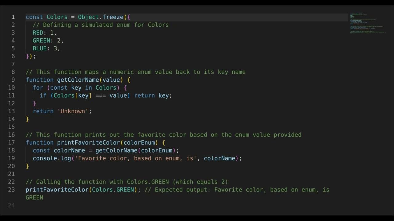Javascript Interview Question: Enum in javascript - YouTube