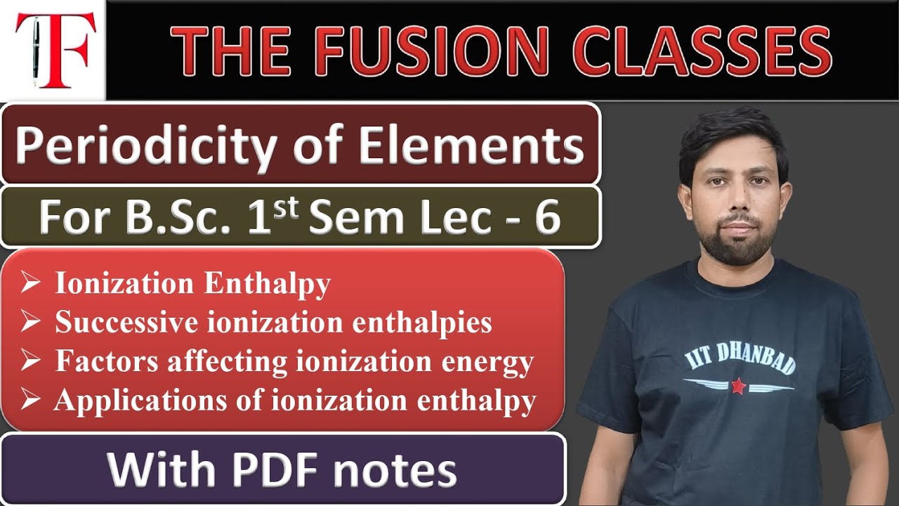 Ionisation Enthalpy | Factors affecting ionisation energy | B.Sc Sem 1 Chemistry | With pdf ...