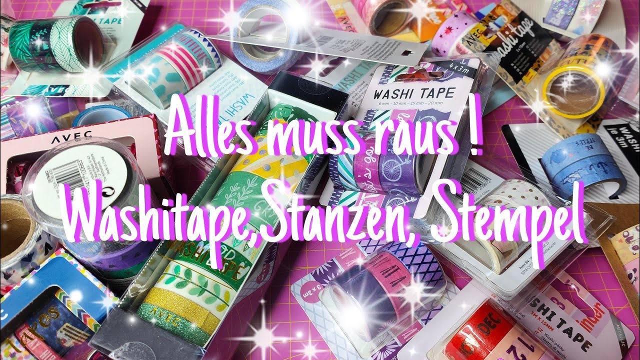ALLES muss raus ! Washitape, Stanzen und Stempel ! VERKAUF ! - YouTube