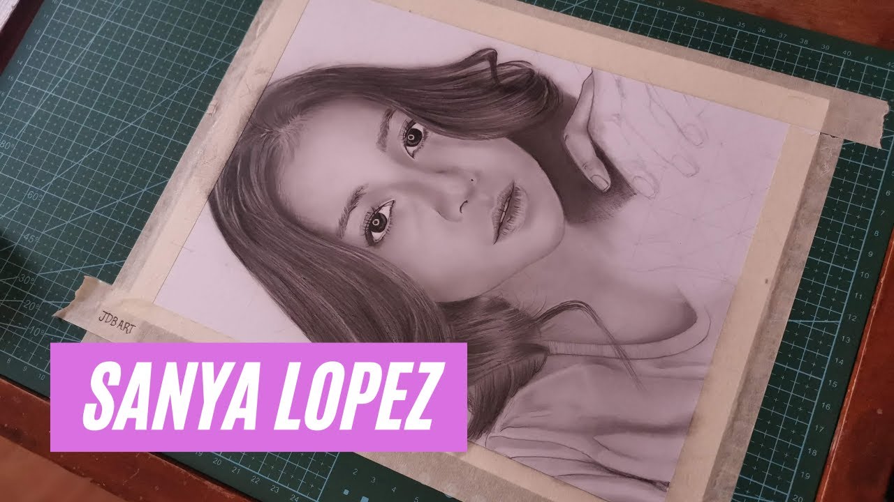 Sanya Lopez Charcoal and Graphite Drawing | Timelapse || JDB ART - YouTube