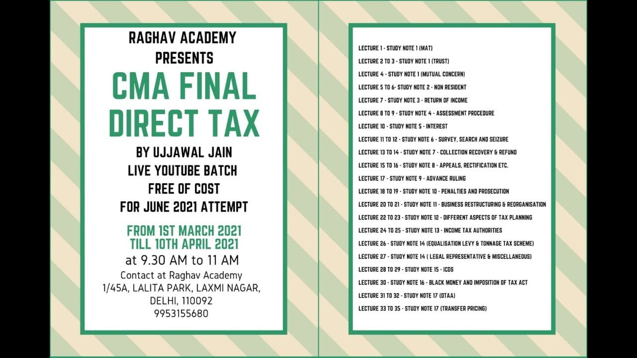 CMA FINAL DT FREE LIVE BATCH FOR JUNE 21 - YouTube