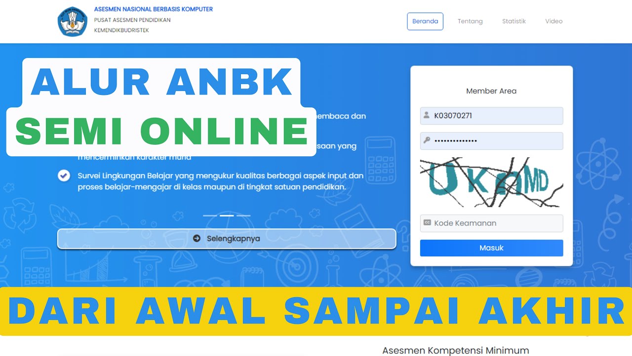 ALUR PROSES ANBK SEMI ONLINE DARI AWAL SAMPAI AKHIR ANBK 2023 - YouTube