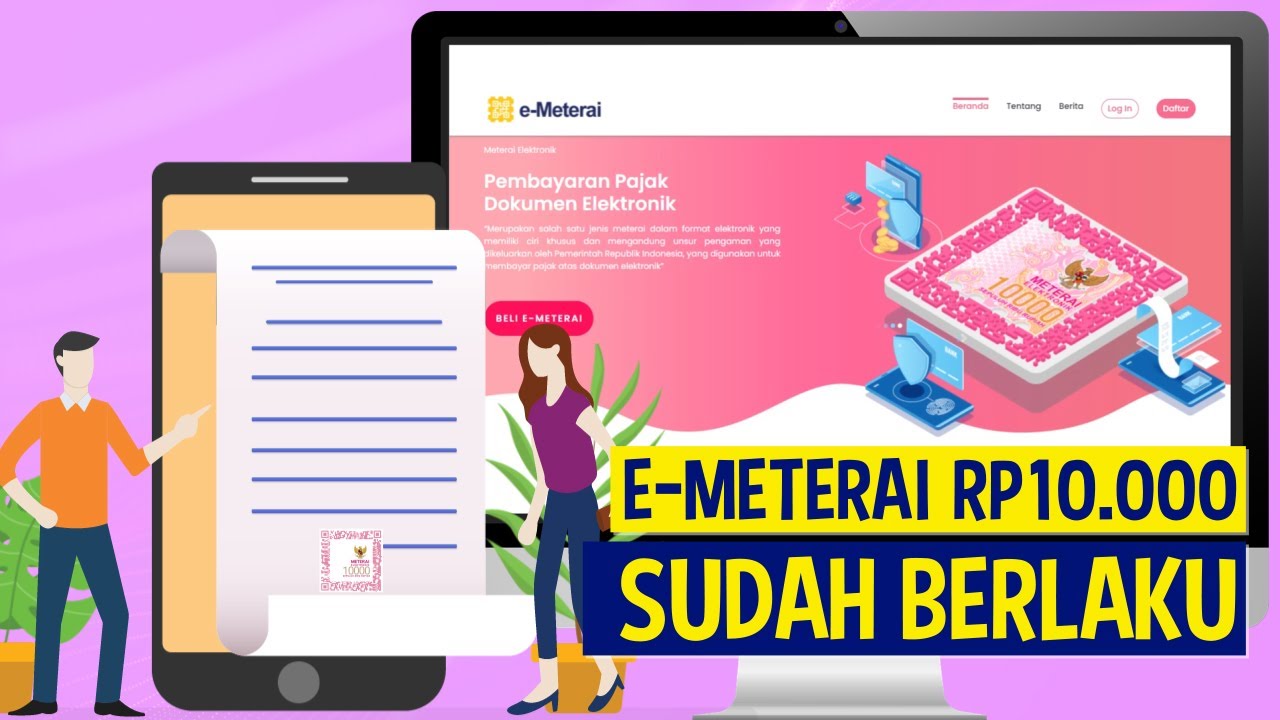 Simak! Ini Cara Bubuhkan Meterai Elektronik Lewat Portal e-Meterai ...