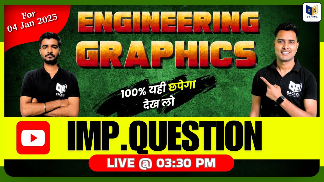 Engineering Graphics 1st Semester Important Question Paper 2024-25 For ...