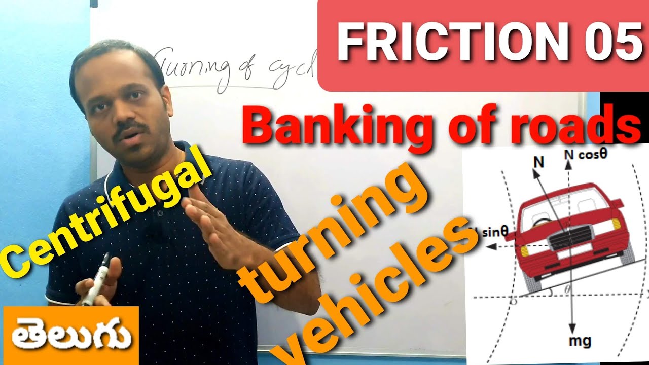 FRICTION 05: Vehicles taking turn, Banking, Dynamics of Circular motion ...