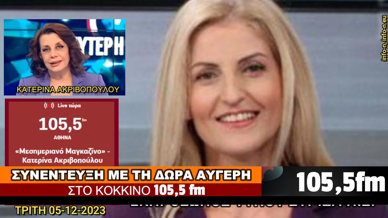 Η Δώρα Αυγέρη εκπρόσωπος Τύπου του ΣΥΡΙΖΑ ΠΣ στο ΚΟΚΚΙΝΟ 105,5 fm με ...