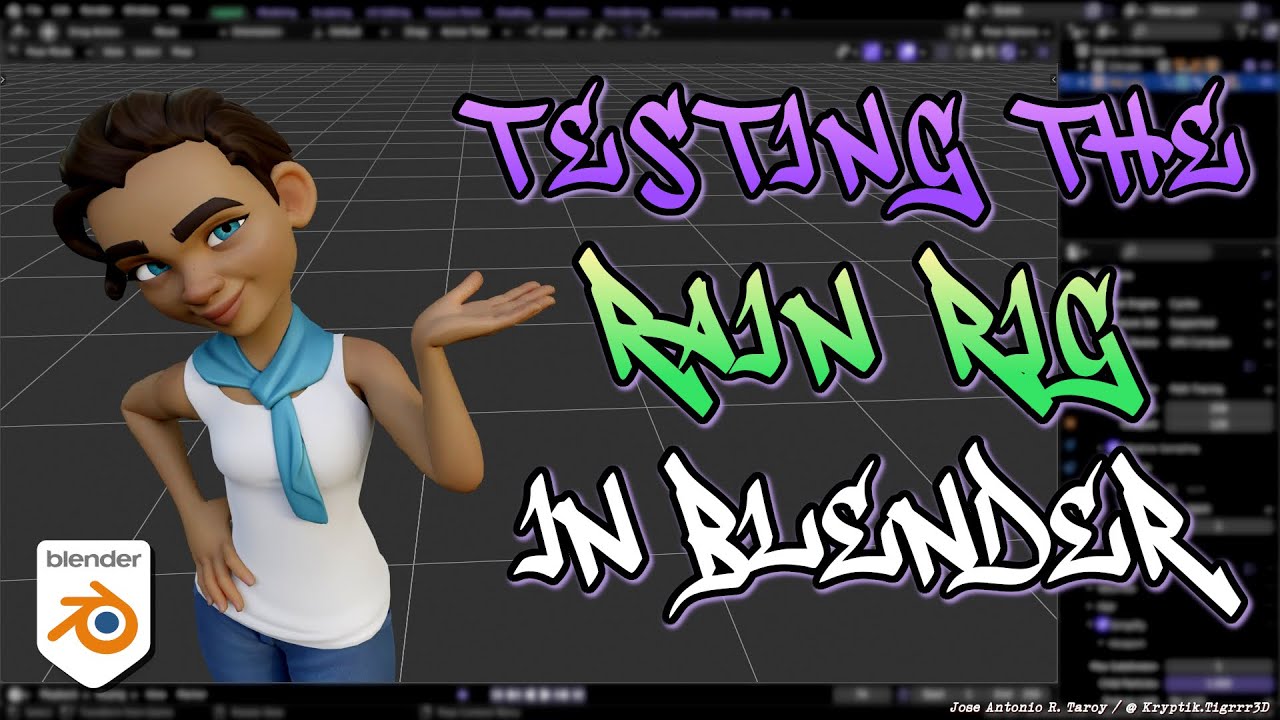 Testing and Posing the Rain Rig from Blender Foundation - YouTube